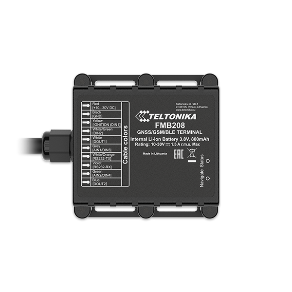 Connect GPS /GLONASS tracker Teltonika FMB208 for monitoring - uvivion.com