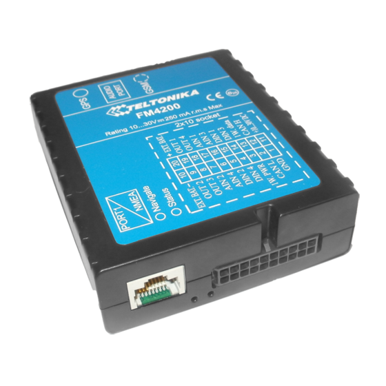 Connect GPS /GLONASS tracker Teltonika FM4200 for monitoring - uvivion.com