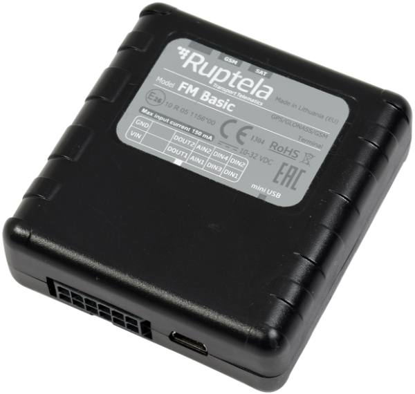 Connect GPS /GLONASS tracker Ruptela FM Basic for monitoring - uvivion.com