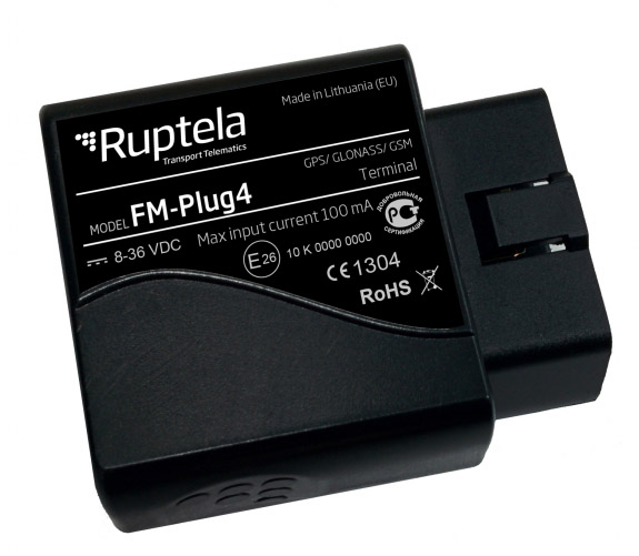Connect GPS /GLONASS tracker Ruptela PlugTrack for monitoring - uvivion.com